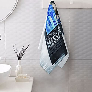 King of Argentina #10 Messi Facial Washcloths Face Wash Cloth Soft Fast Drying Facial Cleansing Cloth for Face 16 X 27.5 Inch