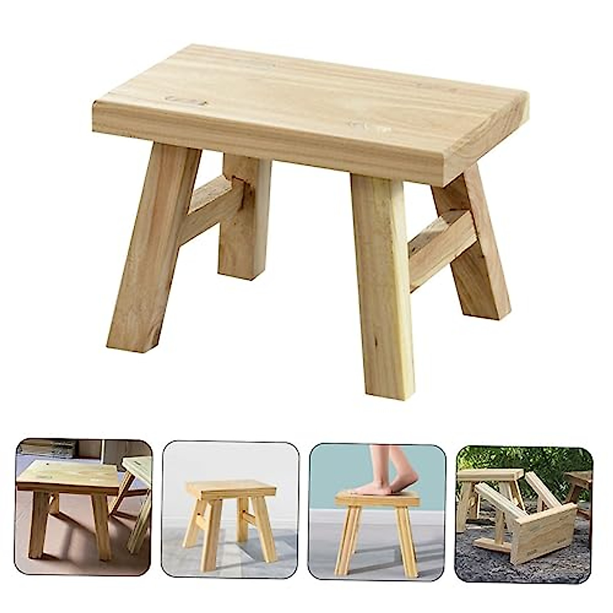 GLSTOY Wooden Stool Stool Foot Stool Footstool for Toilet Stepping Stool for Adults Step Stool Bathroom Stool Small Short Stool Small Footstool Stools for Adults