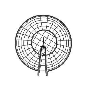 Spectrum Diversified Grid Small Tree & Basket Hanger & Fruit Basket, Produce Saver Banana Holder & Open Wire Fruit Bowl for Kitchen Counter & Dining Table, Industrial Gray