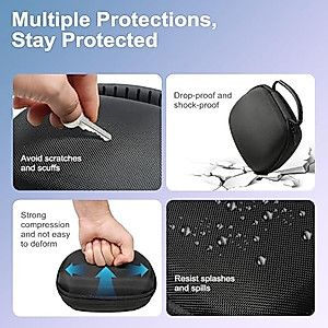 TiMOVO Controller Keyboard Carrying Case for PS5/PS5 Edge/Xbox Controller, PS5 Travel Case with Accessory Storage Holder, Hard Shell Protective Bag Fits PS5/Edge/Xbox Series X/S/One Controller, Black
