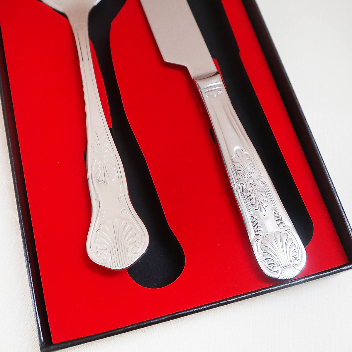 NAJMECHOY Cake Knife Stainless Steel Spatula Set Carved Vintage baking utensils,Wedding Birthday Celebration Dessert Servers