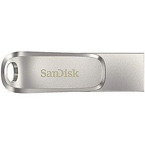 SanDisk Ultra Dual Drive Luxe USB Type-C 32GB Flash Drive for Smartphones, Tablets, and Computers - High Speed USB 3.1 Pen Drive (SDDDC4-032G-G46) Bundle with (1) Everything But Stromboli Lanyard