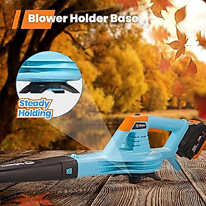 GoGonova 20V Leaf Blower Cordless with Battery and Charger, Electric Leaf Blower with 330CFM Power and 6 Speeds, Battery Powered Leaf Blower for Lawn