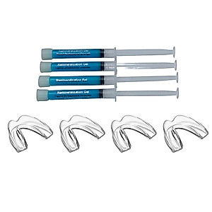 4 Syringes Remineralization Gel with 4 Custom Teeth Trays - Strengthens Teeth Enamel - Reduces Teeth Sensitivity - Remineralizes and Desensitizes Teeth - Great for After Teeth Whitening