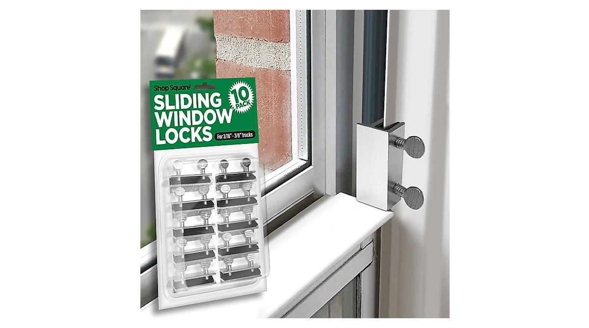 Secure Window Locks - 10 Pack for Sliding & Vertical Windows