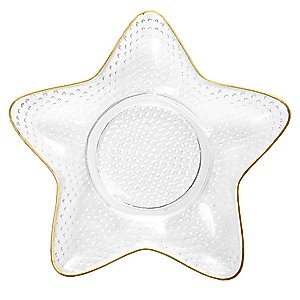 DOITOOL Star Shaped Glass Bowl Candy Bowl Fruit Salad Appetizer Plate Snack Dish Serving Plate for Kitchen