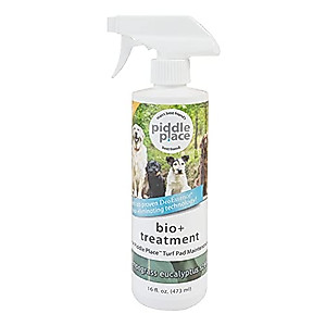 PetSafe Piddle Place Bio+ Enzyme Turf Treatment - Pet Odor Eliminator, Dog Deodorizing Spray and Puppy Training Spray - Lemongrass and Eucalyptus Scent - 100% Natural with No Chemicals or Alcohol