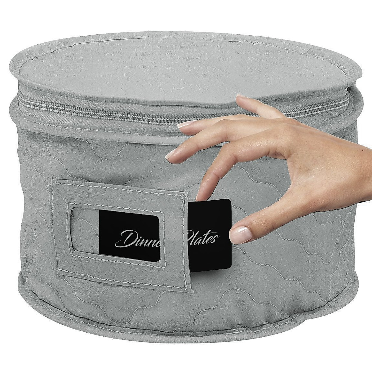 Sorbus China Storage Containers - 5 Pc Quilted Set for Moving & Transporting Dinnerware, Dishes, Round Plates, Glassware, Cups & Mugs with Felt Plate Protectors - Fine China Glass, Plate Storage Cases