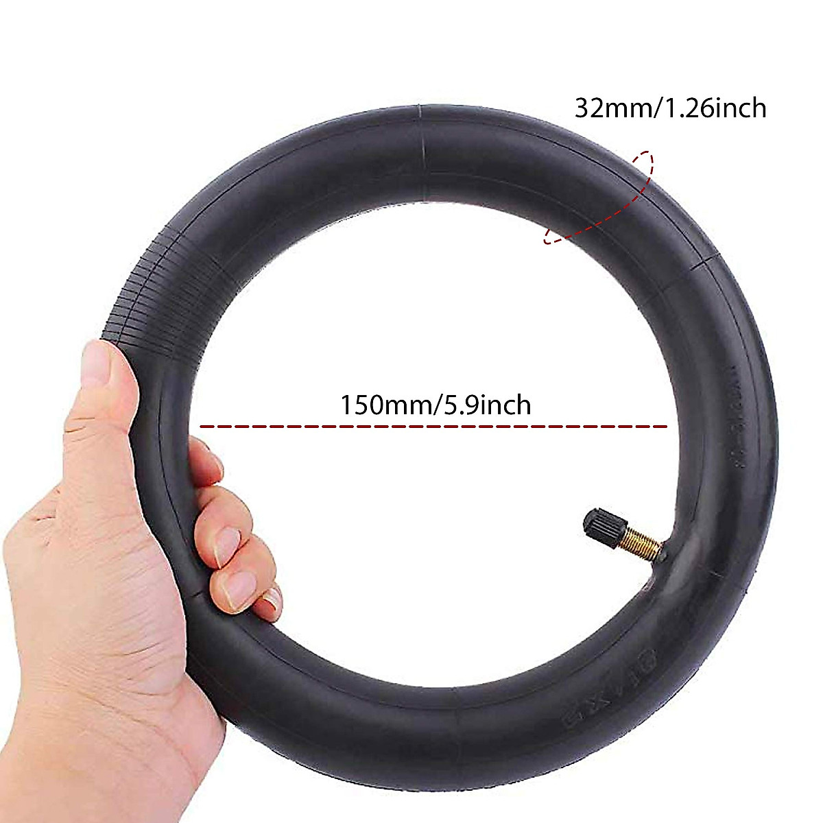 AR-PRO (2-Pack) 8.5 Inches x 2 Inches Scooter Inner Tube Replacement - 50/75-6.1 Inner Tubes for Electric and Gas Scooters, Mini and Pocket Bikes, and More Butyl Rubber Inner Tubes