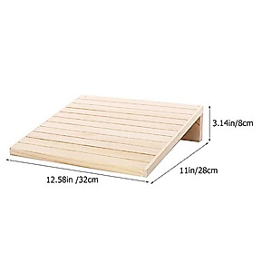 Garneck Earring Display Stand Wooden Business Card Holder Rustic Wood Earring Card Display Organizer Table Jewelry Ring Showcase Rack for Shows Selling Retail