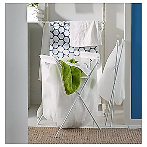 I-K-E-A JALL Laundry Bag with Stand, White 18 Gallon