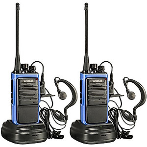 Arcshell Rechargeable Long Range Two-Way Radios with Earpiece 2 Pack Walkie Talkies Li-ion Battery and Charger Included