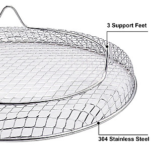 PMIIO Air Fryer Racks 3 Pack Stackable Racks Air fryer universal accessories with Cooking Tongs, Fit all 4.2QT - 5.8QT air fryer,Oven,Pressure Cooker