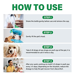 Cataract Drops for Dogs, Dog Eye Drops, Improve Vision Clarity, Improve Eye Vision and Cataracts(2 x 10 mL)