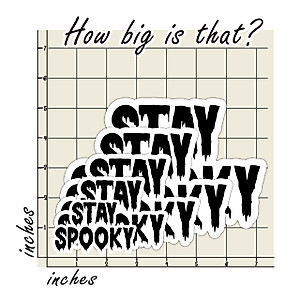 Stay Spooky Sticker, Ghost Sticker, Halloween Sticker, Funny Witchy Sticker, Pumpkin Sticker, Water Assitant Die-Cut Funny Decals for Laptop, Phone, Water Bottles, Kindle Sticker