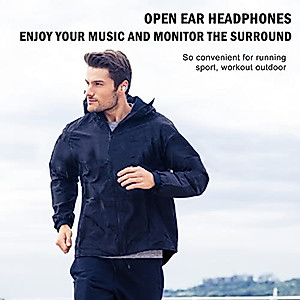 Mini Wireless Ear Clip Bone Conduction Earbuds Open Ear Headphones Bluetooth for Android iPhone, Clip On Sport Wireless Earbuds Waterproof Outer Headphones for Cycling Running Workout Ear Buds