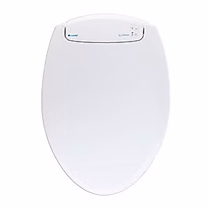 Brondell L60-EW LumaWarm Heated Toilet Seat with Night Light, Three Temperature Settings, Gentle Close Lid, Easy Installation, Built-in Controls, Elongated, White