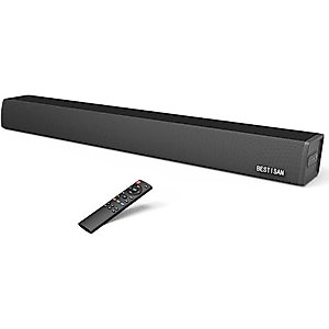 BESTISAN Sound bar, Wired and Wireless Soundbar for TV, Home Theater Surround Sound System Sound Bars for TV with HDMI-ARC, Optical/Coaxial/RCA Connection (Black)