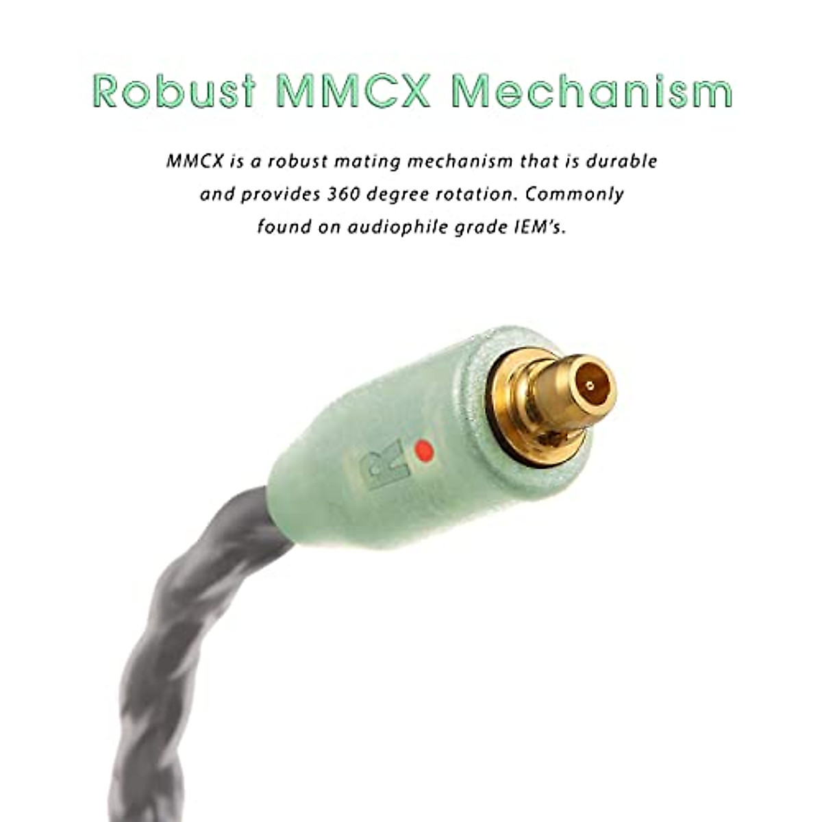 Campfire Audio Smoky Glow Litz IEM Cable | MMCX Cable Replacement Headphone Cable | Glow in The Dark MMCX Connectors