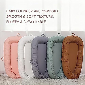 CUAIBB Baby Lounger for Newborn, Baby Nest Sleeper Newborn Lounger, Portable Baby Lounger for Baby 0-12 Months, Cosleeping Baby Bed Infant Lounger Bed in Bed - Green