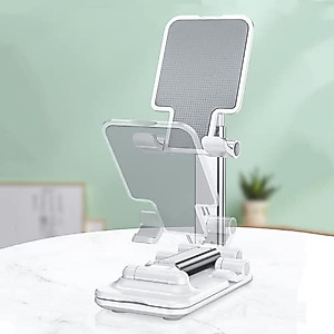 QIYIENDIAN Cell Phone Solid Stand for Desktop/Office Desk with Ankle/Height Adjustable, and Foldable Phone Holder for All Smartphone Samsung Galaxy iPhone14/13/ XR Plus（B3-Green）