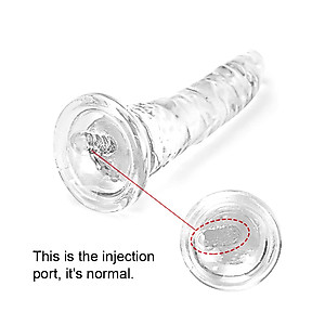 9.6 Inch Big Clear Realistic Dildo for Sex Women's, Body-Safe Material Lifelike Large Penis with Strong Suction Cup for Hands-Free Anal Play for Man Couple