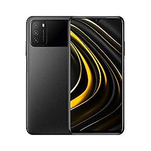 Xiaomi POCO M3 Smartphone, 4 GB + 64 GB, 6.53 "FHD + Ampio 1080P FHD + Display 49 MP, Tripla Fotocamera, 6000 mAh Batteria, Doppi Altoparlanti, Jack per Cuffie da 3.5 mm, Nero (Power Black)