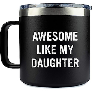 Edizzone Funny Mug for Dads (Awesome Like My Daughter) Dad Gifts - Best Dad Birthday Gift - Gifts for Dad From Daughter - Cool Gifts for Dad - Christmas Gifts for Dad - Dad Gifts From Daughter