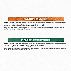 Purina Beyond Grain Free Natural Pate Wet Cat Food Variety Pack, Grain Free Poultry - (2 Packs of 12) 3 oz. Cans