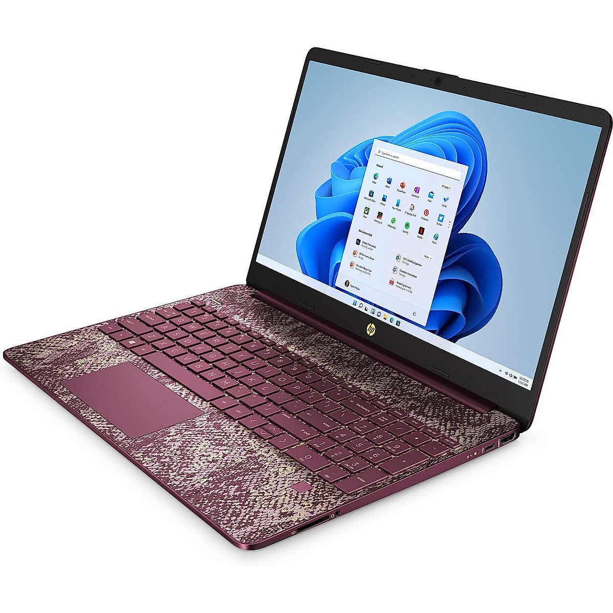 HP Laptop 15-dy4009cy 15.6" HD (1366 x 768) Touchscreen, Intel Core i5-1155G7, Intel Iris Xe Graphics, 12GB DDR4 RAM, 512GB SSD Storage, Windows 11 Home, Opulent Aubergine (Renewed)