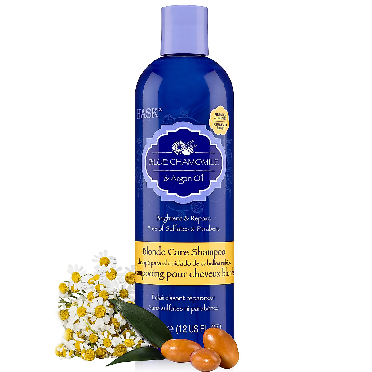 Hask Chamomile & Argan Oil Blonde Care Shampoo, 12 Ounce