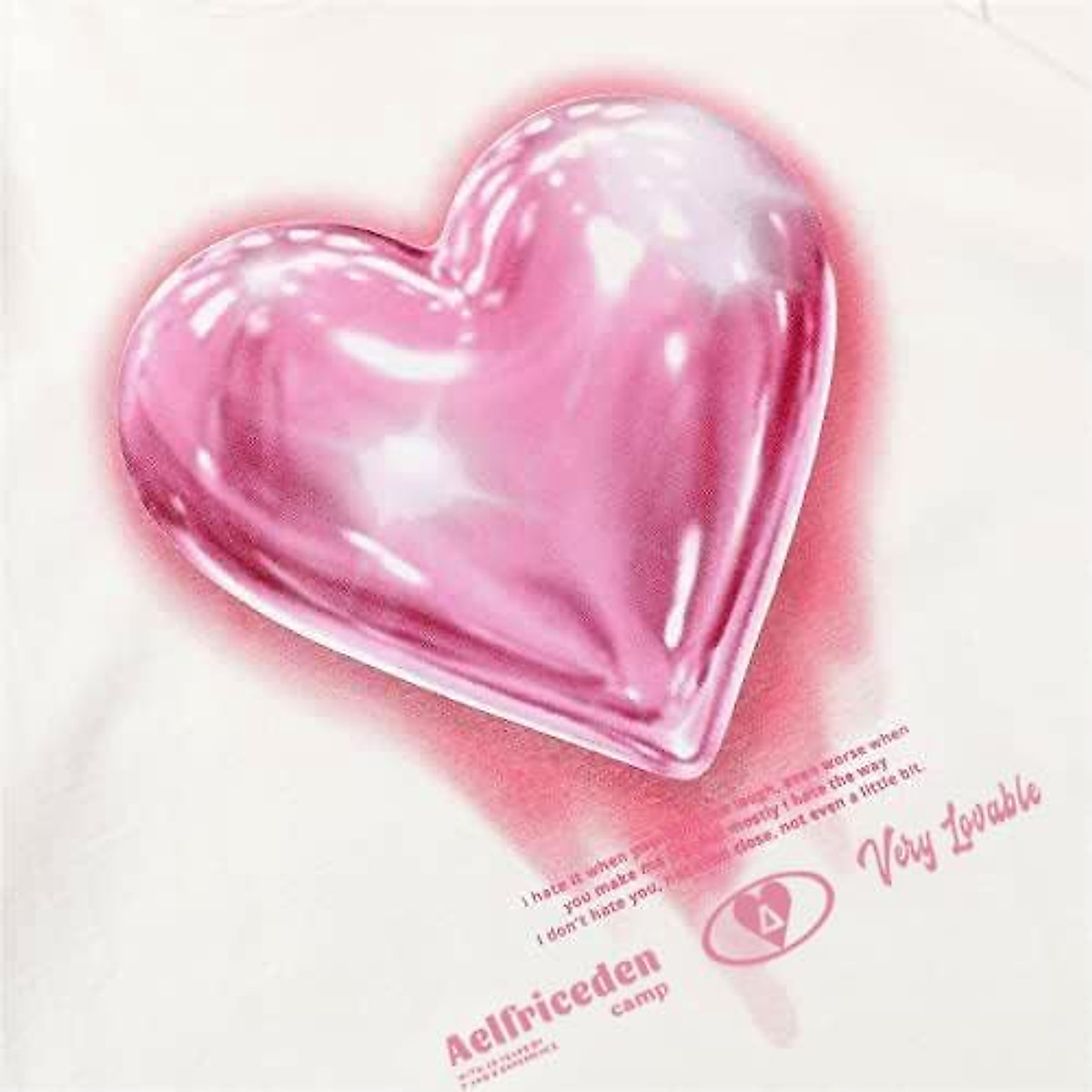 Aelfric Eden Men's Love Balloon Graphic Tees Summer Short Sleeve Printed Cotton T Shirts Casual Harajuku Tops White