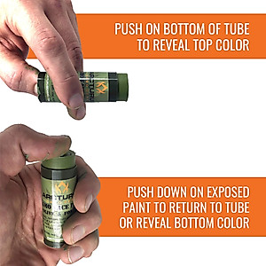 Arcturus Camo Face Paint Sticks - 6 Camouflage Colors in 3 Double-Sided Tubes | Compact Camo Concealment for Hunting, Paintball, Airsoft or Military Use