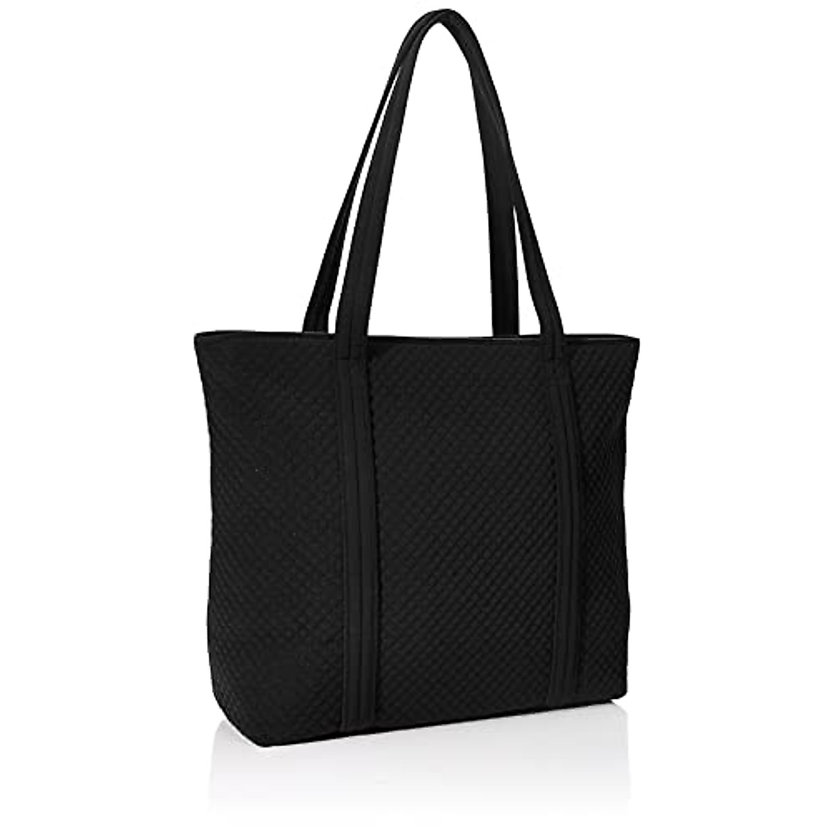 Vera Bradley Women's Microfiber Vera Tote Bag, True Black, One Size