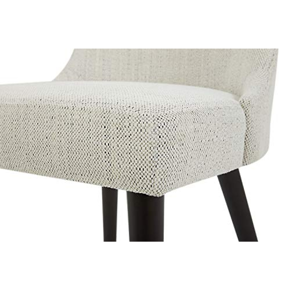 CHITA Mid-Century Modern Dining Chair, Upholstered Fabric Accent Chair,Set of 2, Ivory