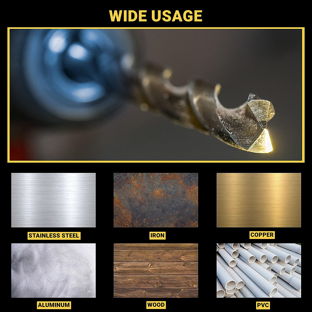 XLCMSY Cobalt Drill Bit Set, M35 HSS Metric Straight Shank Twist Drill Heat Resistant Metal Drill Bits for Hard Metal, Stainless Steel, Hardened Steel, Cast Iron and Wood, 1.5-6.5mm (13 Pcs)