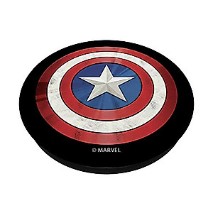 Marvel Captain America Shiny Shield Icon PopSockets PopGrip: Swappable Grip for Phones & Tablets