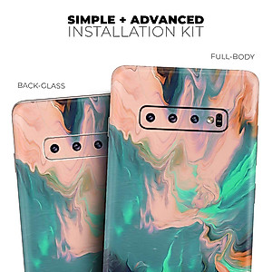 DesignSkinz Liquid Abstract Paint Remix V39 Protective Vinyl Decal Wrap Skin Cover Compatible with The Samsung Galaxy S20 (Screen Trim & Back Glass Skin)