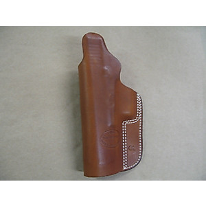 Ruger SR9, SR40, SR45, 9E IWB Leather in Waistband Concealed Carry Holster TAN RH