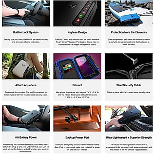 VAULTEK LifePod X Micro Weatherproof Electronic Lockbox Secure Travel Case Rugged Mini Portable Case with Backlit Keypad (Covert Black)