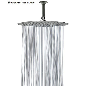 NearMoon Rain Shower Head, Ultra-Thin Design-Pressure Boosting, Awesome Some Experience, Large High Flow Stainless Steel Rainfall Shower Head (12 Inch, Brushed Nickel)