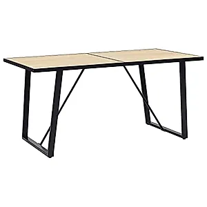 YPWRENH Cocktail Table Bar Table Dining Table Oak 55.1"x27.6"x29.5" MDF for Dining Room, Kitchen or Living Room