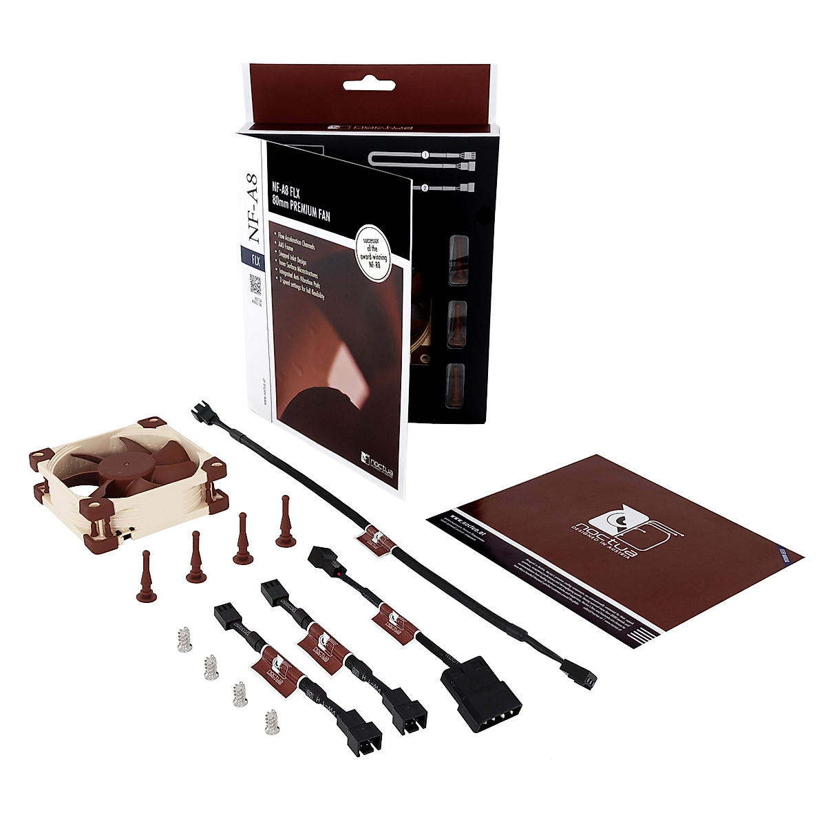 Noctua NF-A8 FLX, Premium Quiet Fan, 3-Pin (80mm, Brown)