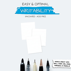 Home Advantage Ruled White Index Cards, File Lined Note Cards (2.5-x-3-inch)