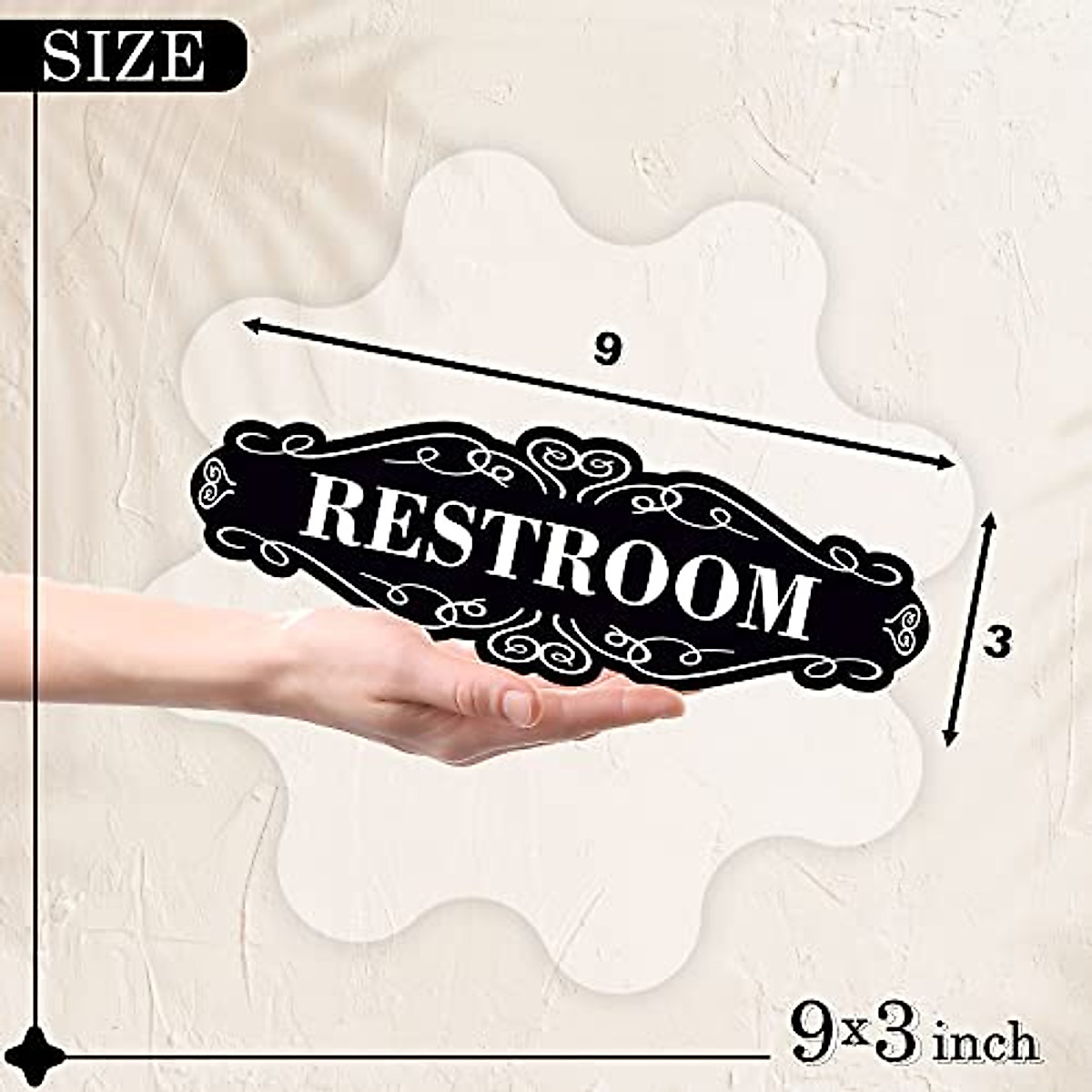 Restroom Sign for Door - 9x3 Dibond Unisex Bathroom Sign - Restroom Signs for Business - All Gender Restroom Sign - Unisex Restroom Sign