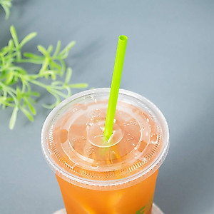 Karat Earth 9.5" PLA Jumbo Straw, Wrapped - Green - 4,800 ct