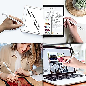 TITACUTE for Apple Pencil Cap 1st Generation Magnetic iPencil Replacement for Apple Pen Top Stylus Cover AntiFall Silicone Holder for iPad Pro 10.5" 12.9" 9.7" for iPad 10 9 8 7 6 Air 3 Mini 5th White