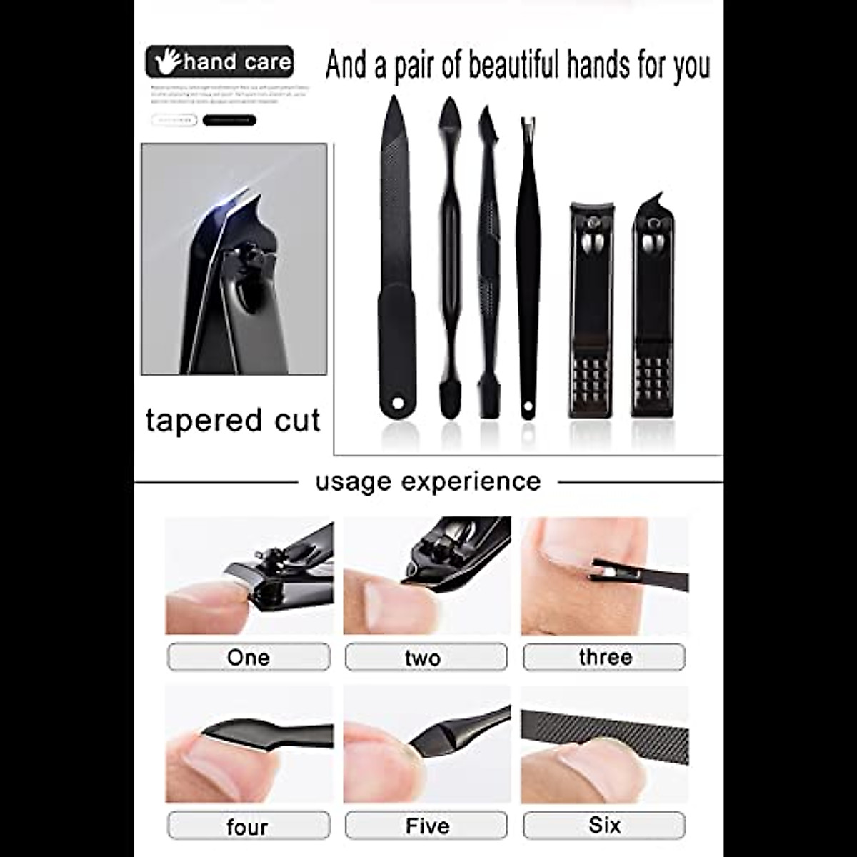 Nail Clippers Sets，20 in 1 High Precisio Stainless Steel Nail Cutter pedicure kit， nail clippers for men ，manicure set，fingernail clipper， and Beauty Tool Portable Set (Set of 7 pieces)