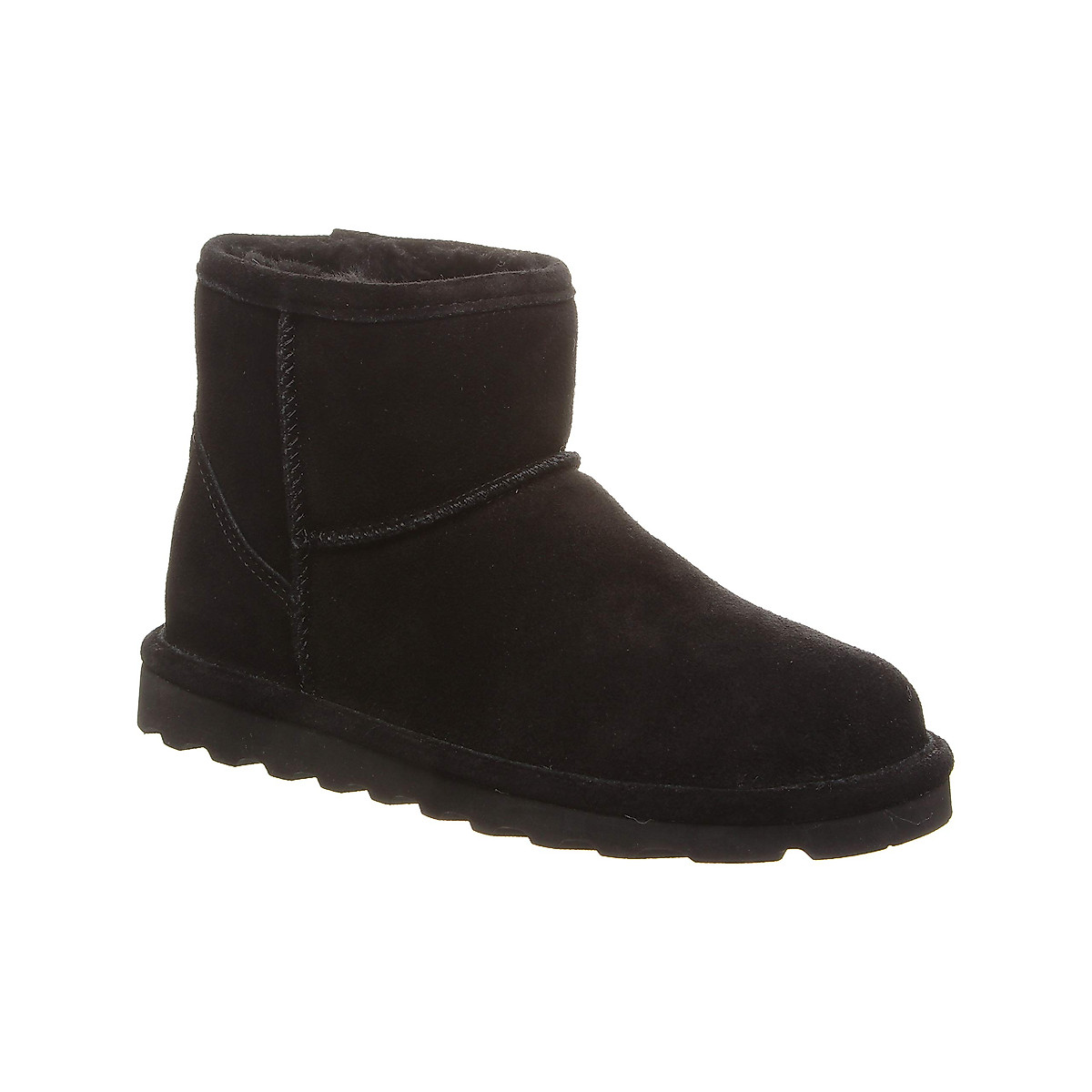BEARPAW Women's Alyssa Black Size 10 | Women's Ankle Boot | Women's Slip On Boot | Comfortable Winter Boot