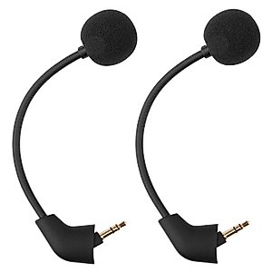 Cloud 2 Mic Replacement for HyperX Cloud ii, Hyper x Cloud x, Cloud Core, Cloud Pro or Kingston Cloud Silver Gaming Headset - 3.5 mm Microphone, 2-Pack
